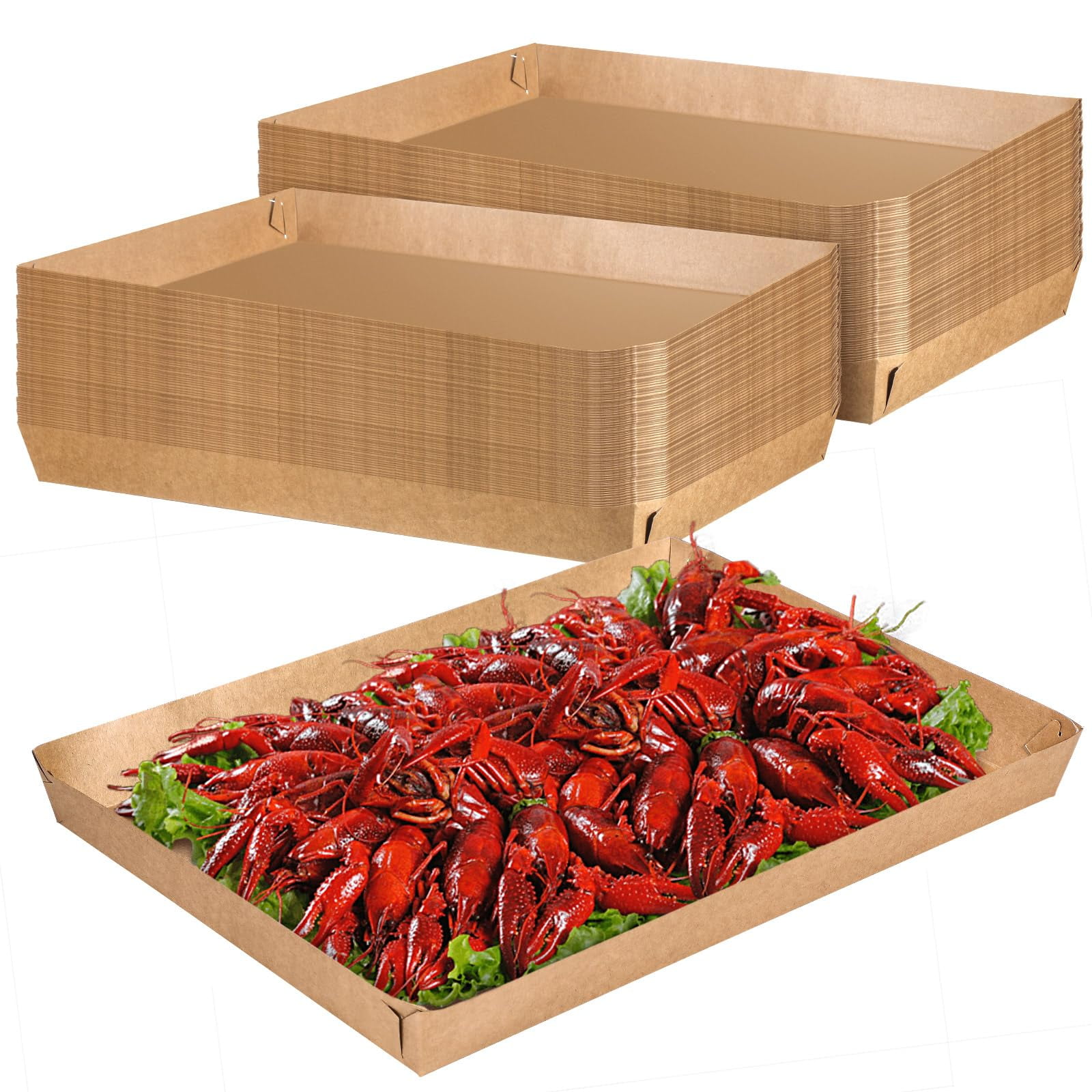 Havawish 60 Pack 14 RRF12 Inch Disposable Food Trays for Food Extra ...