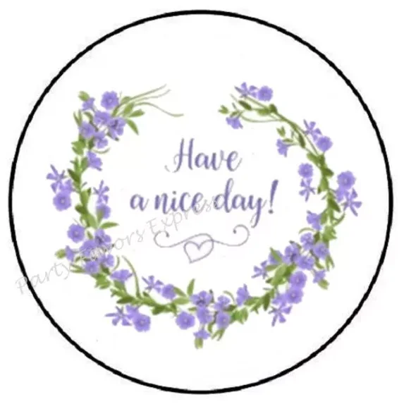 Have A Nice Day Floral Stickers Party Favors Phone Decal Water Bottle ...