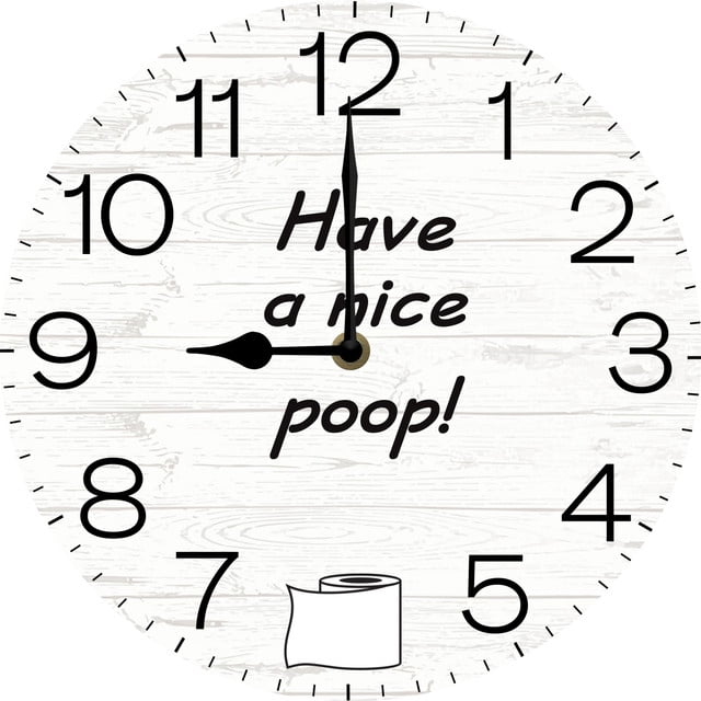 Have A Nice Poop Wall Clock, Funny Bathroom Wall Clock, Birthday Gifts ...