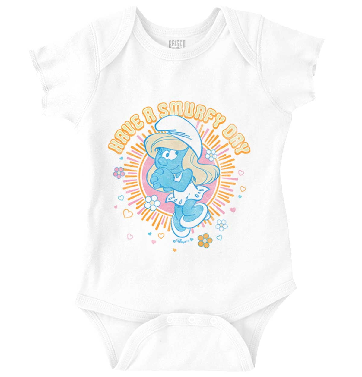 Have A Smurfy Day Smurfette Cartoon Bodysuit Jumper Girls Infant Baby ...