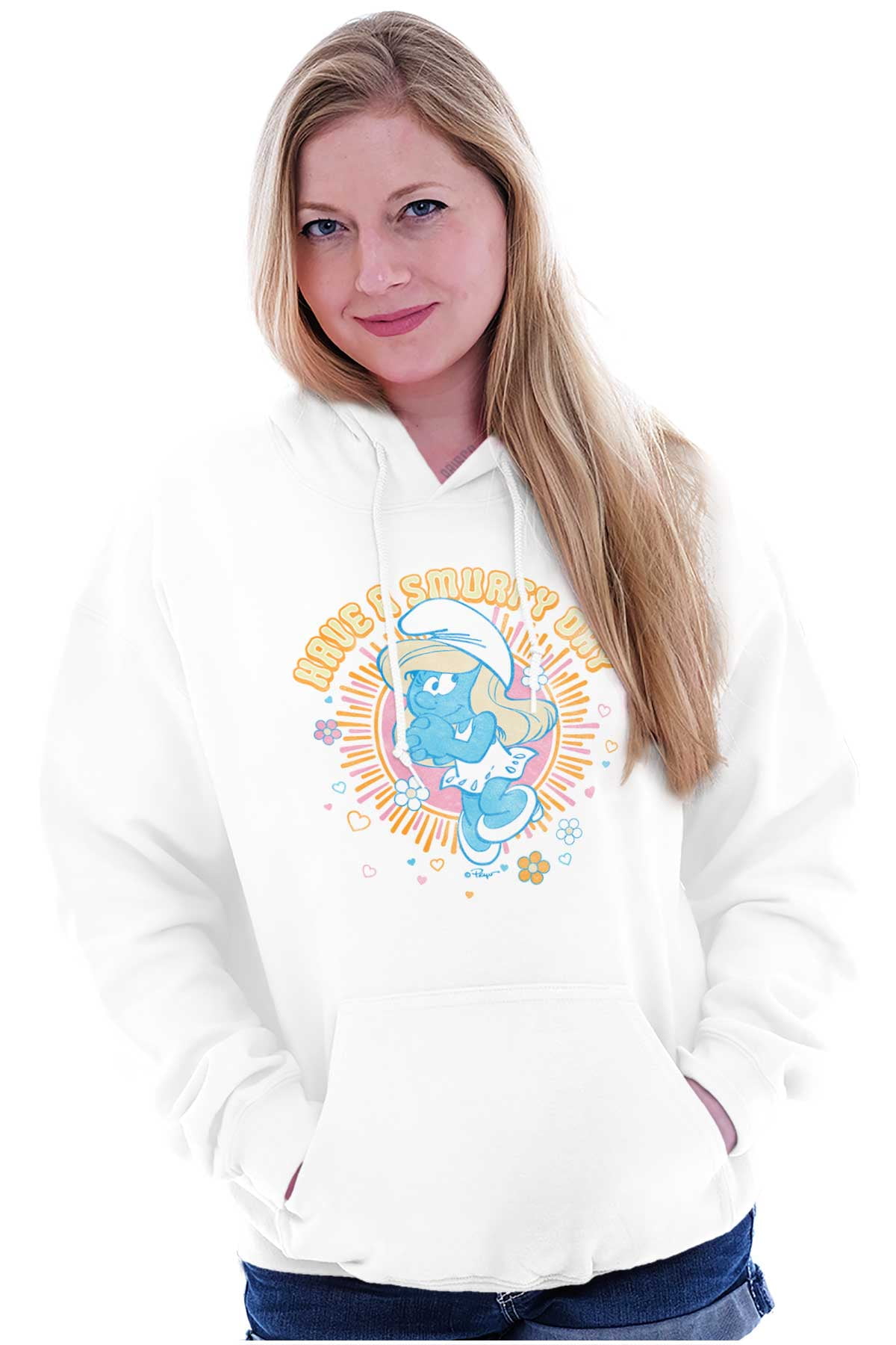 Have A Smurfy Day Smurfette Cartoon Hoodie Sweatshirt Women Brisco ...