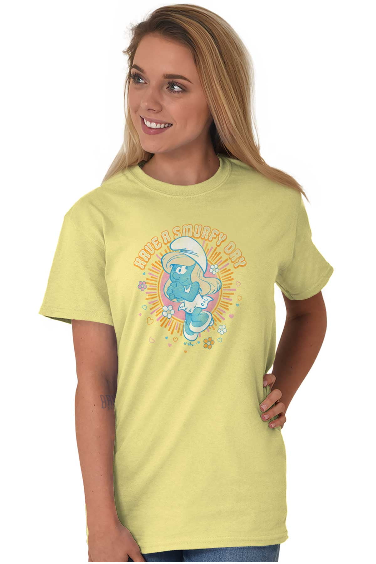 Have A Smurfy Day Smurfette Cartoon Women's Graphic T Shirt Tees Brisco ...