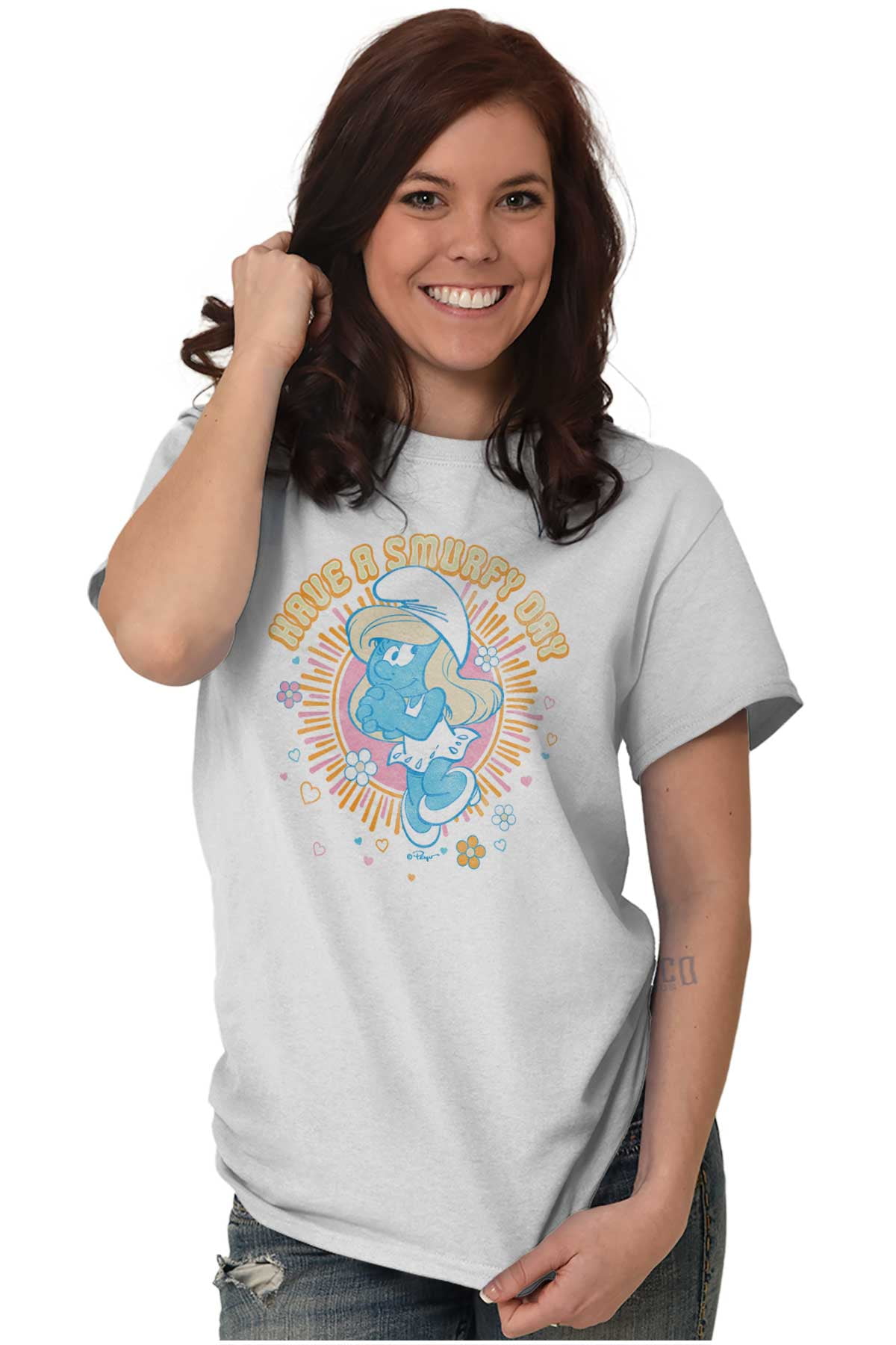 Have A Smurfy Day Smurfette Cartoon Women's Graphic T Shirt Tees Brisco ...
