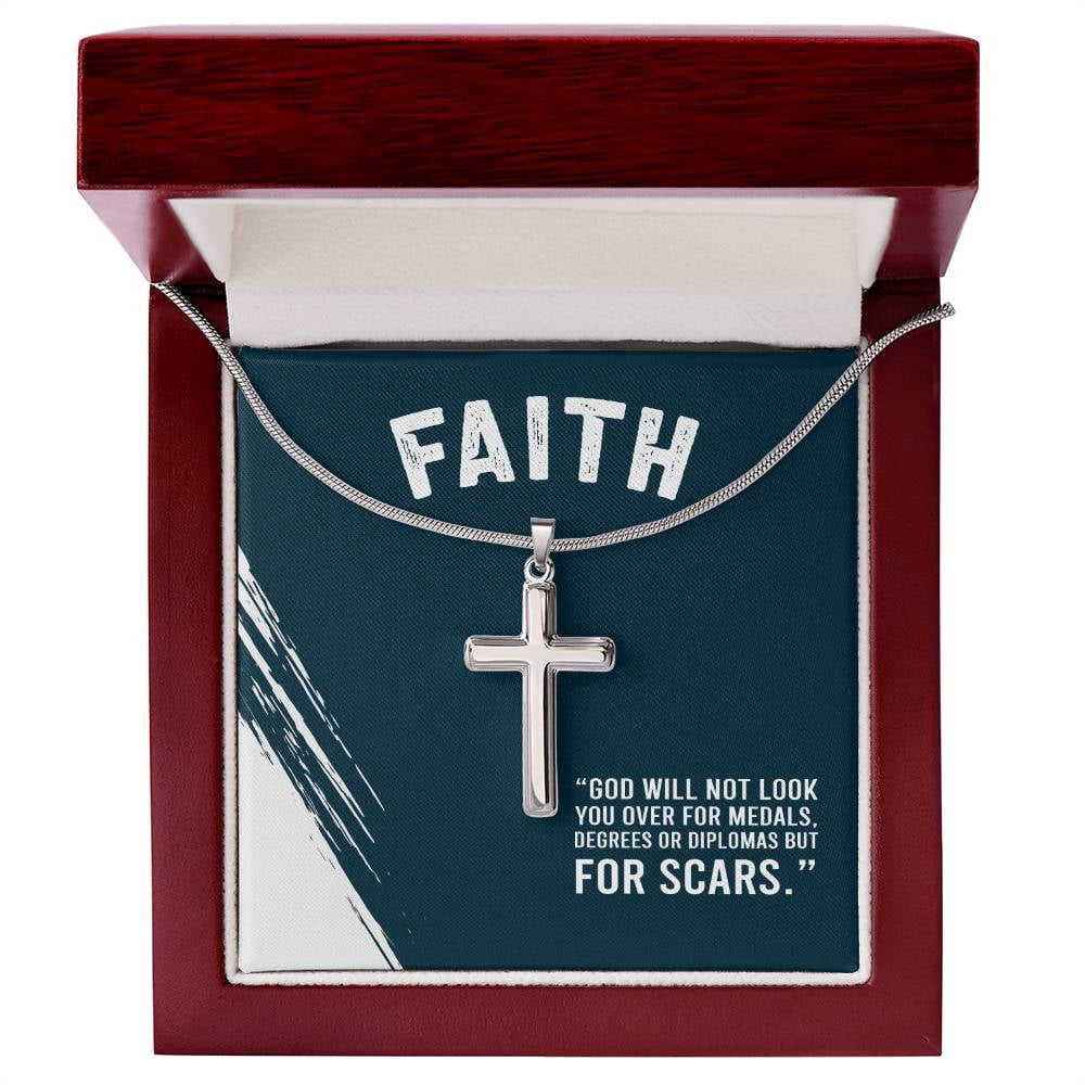 Have Faith God Will Look For Your Scars Fathers Day Cross Necklace For ...