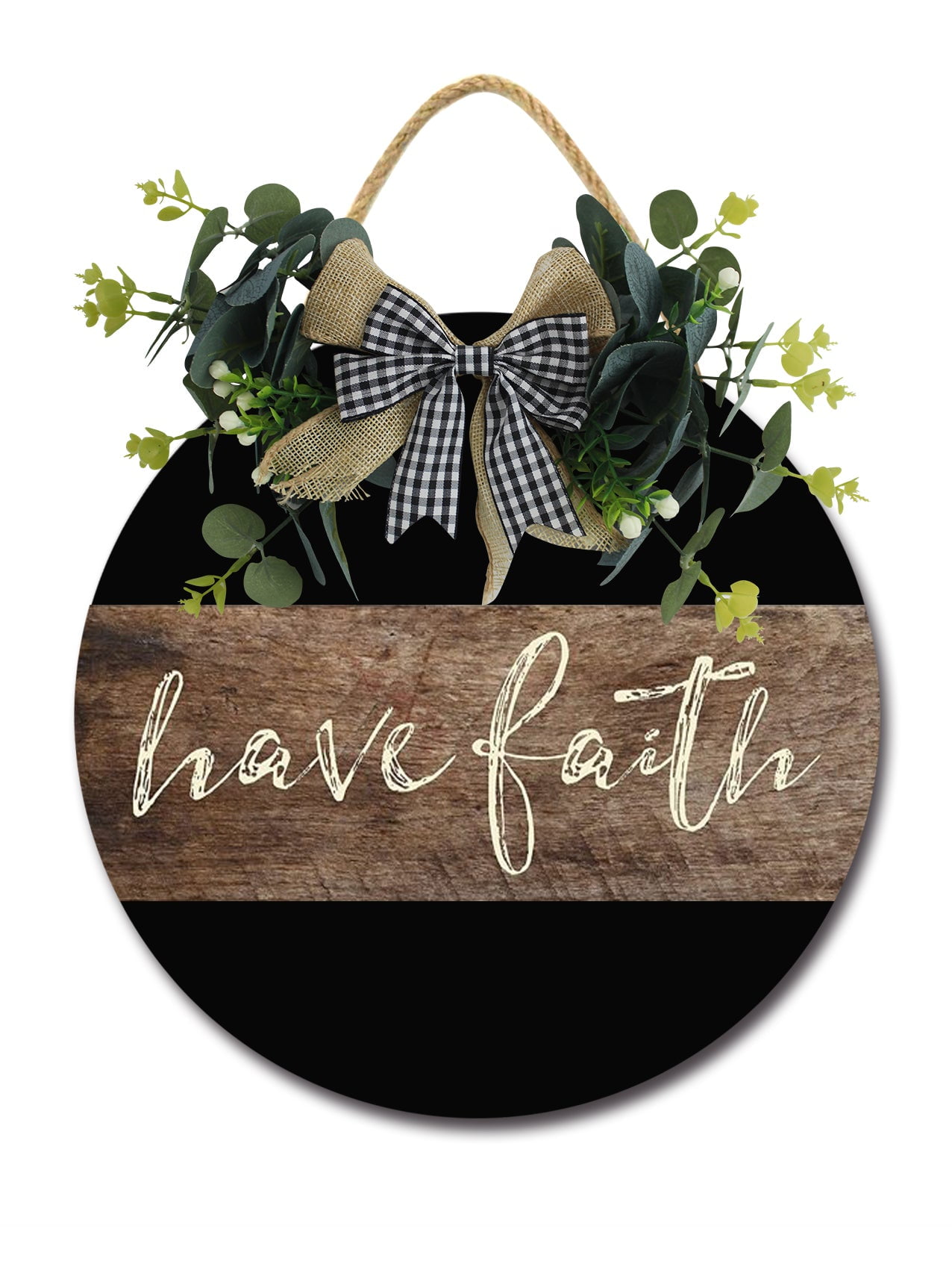 Have Faith Sign for Front Door Hanging Seasons Sign Outdoor Rustic ...