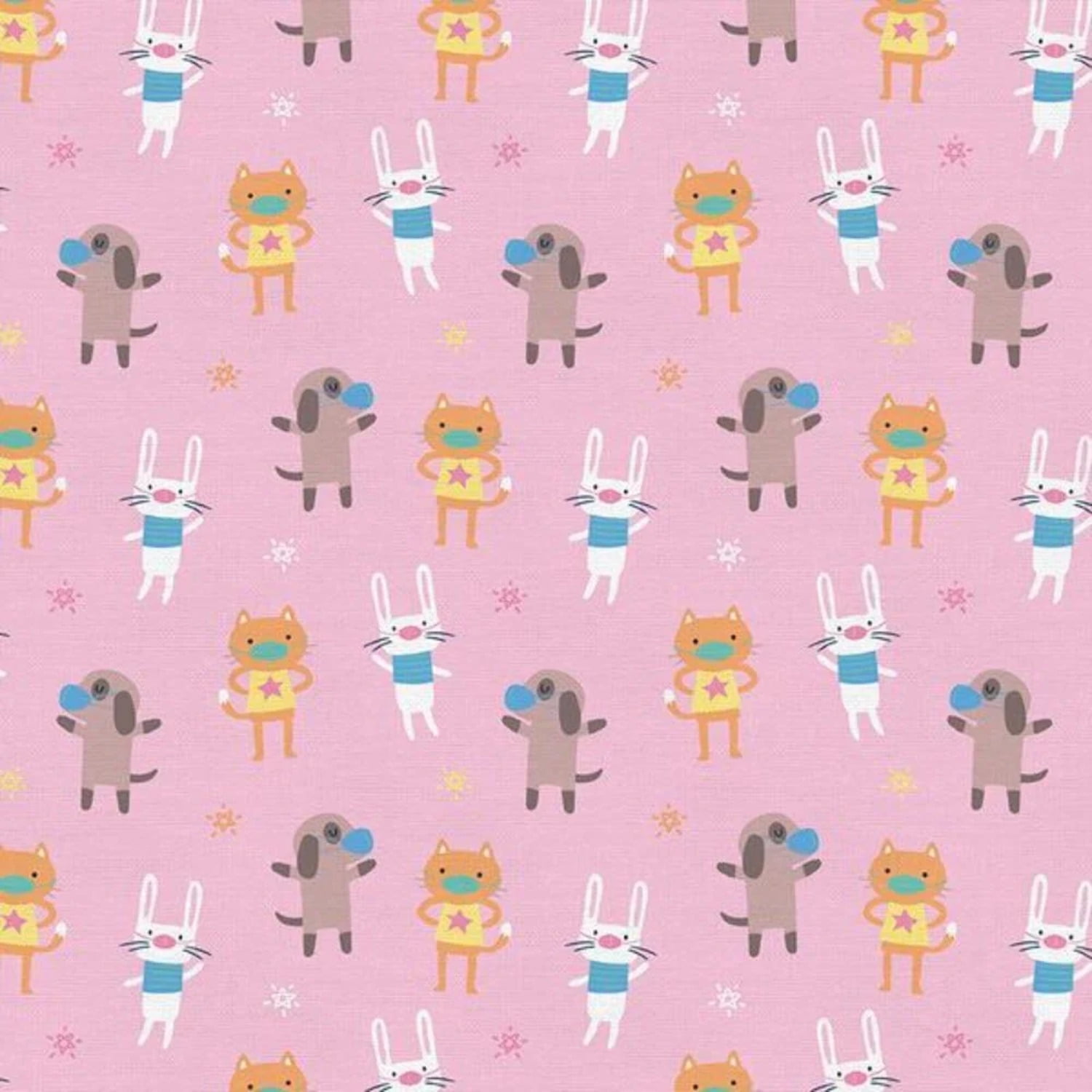 Have Fun Stay Safe Light Pink Cotton Fabric - Walmart.com