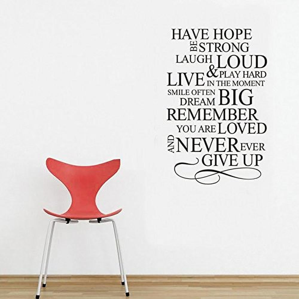 Have Hope, Be Strong, Laugh LoudSubway Art ~ Inspirational Wall Decal ...