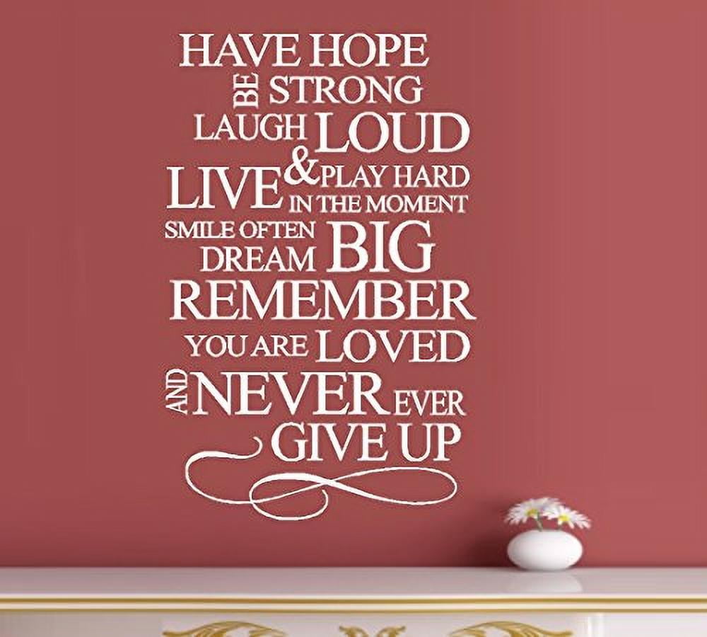 Have Hope, Be Strong, Laugh LoudSubway Art ~ Inspirational Wall Decal ...