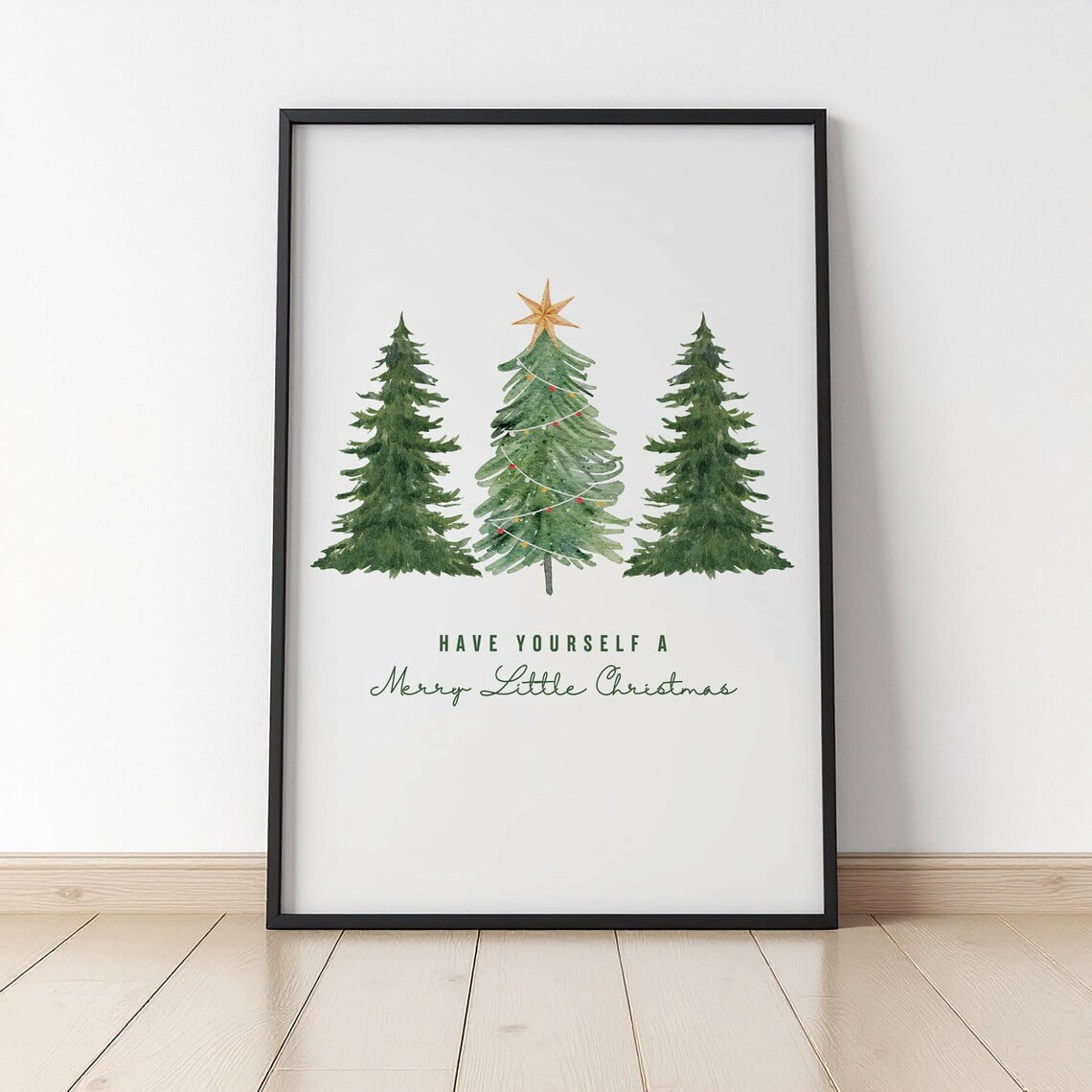 Have Yourself A Merry Little Christmas Pine Tree Holiday Festive Forest ...