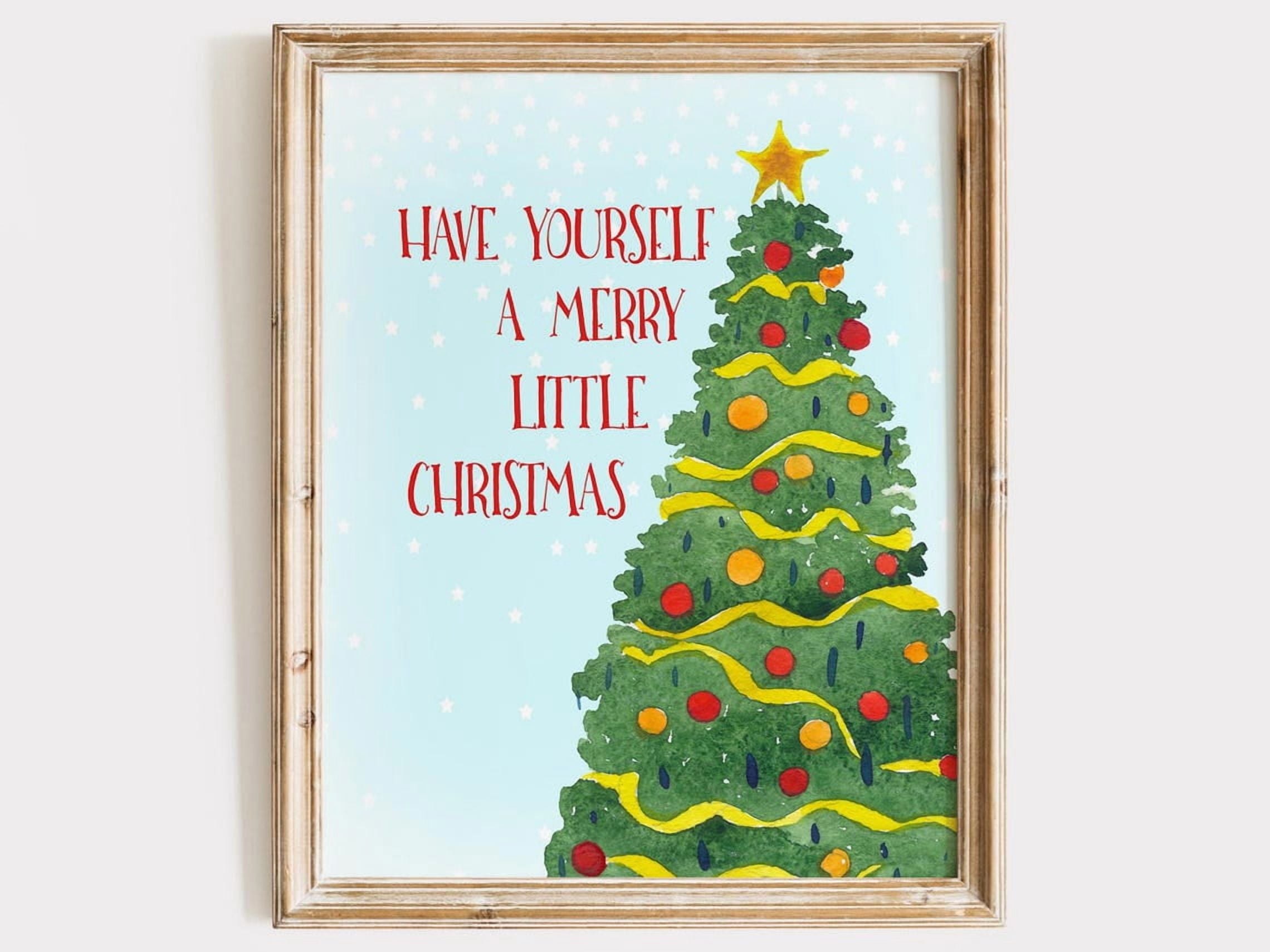 Have Yourself A Merry Little Winter Tree Art Print Seasonal Display ...