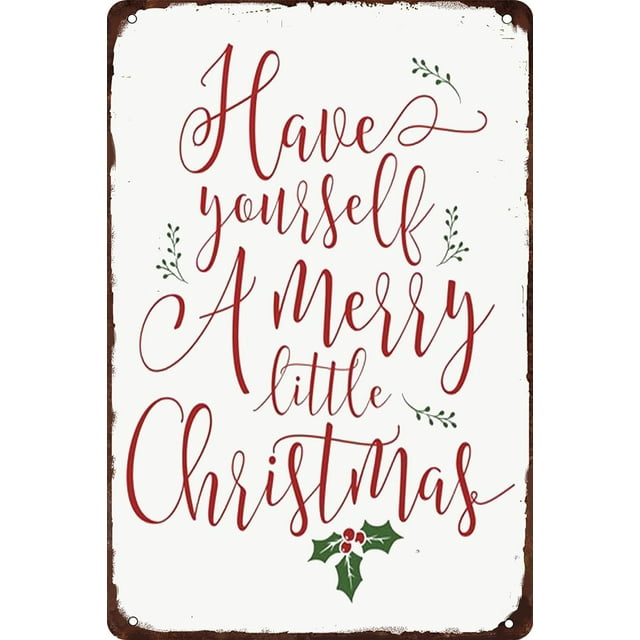 Have Yourself a Merry Little Christmas Metal Tin Sign Funny Christmas ...