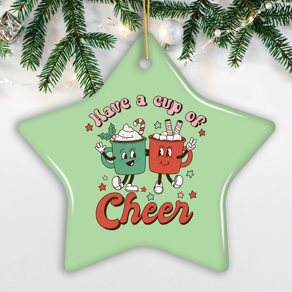 Have a Cup of Cheer Festive Retro Christmas Ornament - Walmart.com