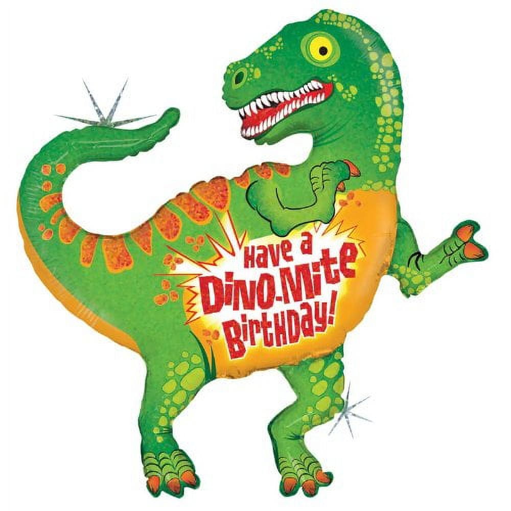 "Have a Dino-mite Birthday!" Dinosaur 42" Balloon Mylar - Walmart.com