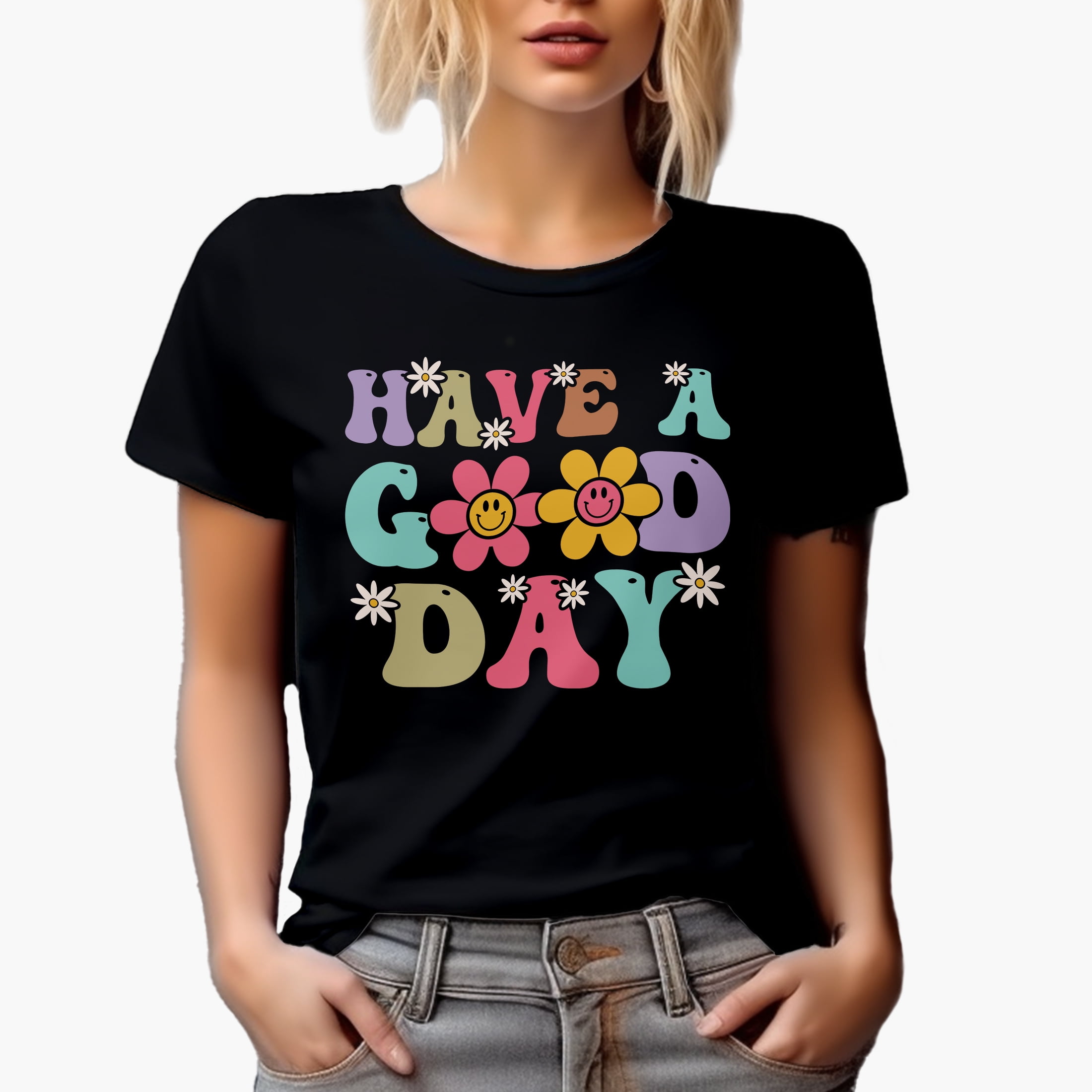 Have a Good Day, Friendly Expression Quote, Groovy Retro Wavy Text ...