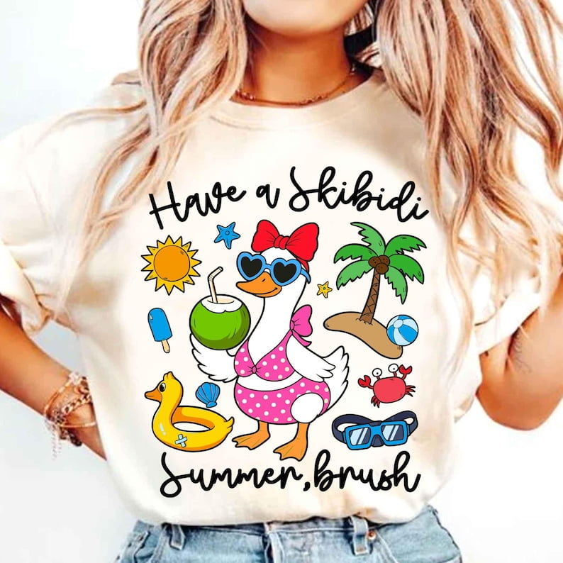Have a Skibidi Summer Bruh Png, Silly Goose Png, Funny Summer Teacher ...