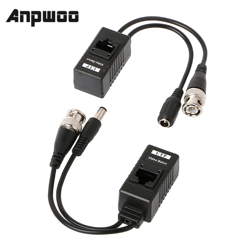 Have audio ANPWOO BNC To RJ45 Passive Video Power + Audio Balun Transceiver For CCTV Camera ...