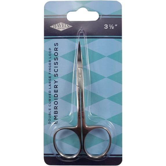 Havel's Double-Curved Embroidery Scissors 3.5"-Large Finger Loop ...