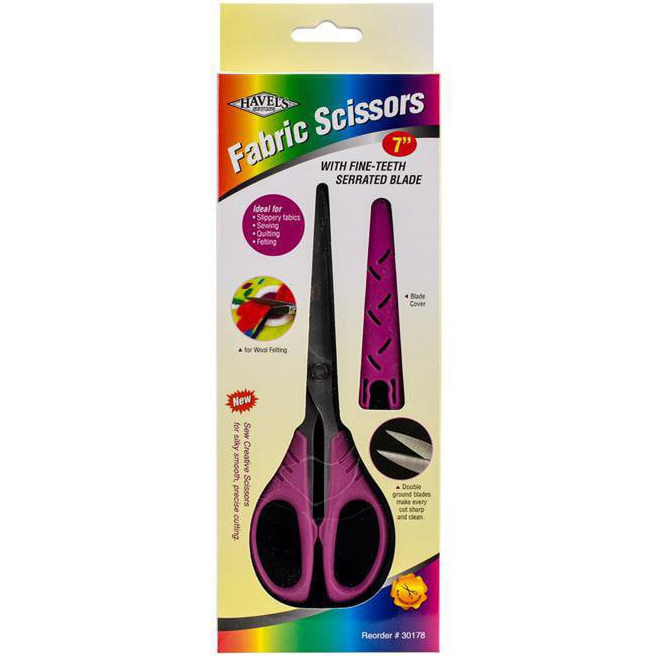 Havel's Sew Creative Serrated Fabric Scissors-7" - Walmart.com