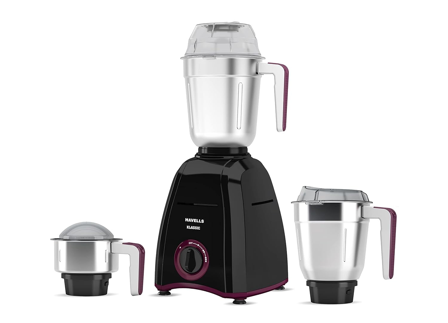 Havells Klassic 3 Jar 800 Watt Mixer Grinder with 3 Wider mouth ...