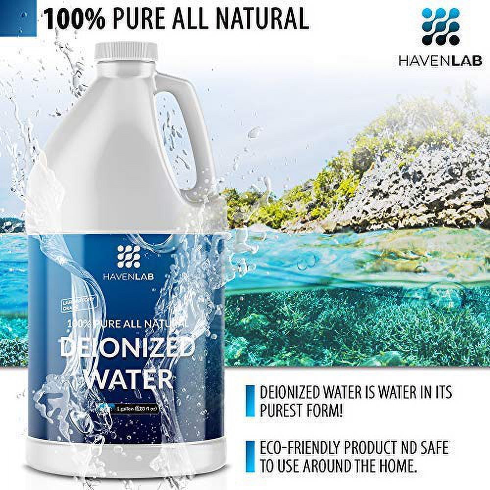 Haven Lab Deionized Water - Distilled Hydrogen Solution - Demineralized ...