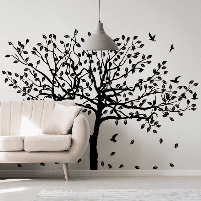 Haven Nature-inspired Wall Stickers, Tree Decal Wall Art for Home ...