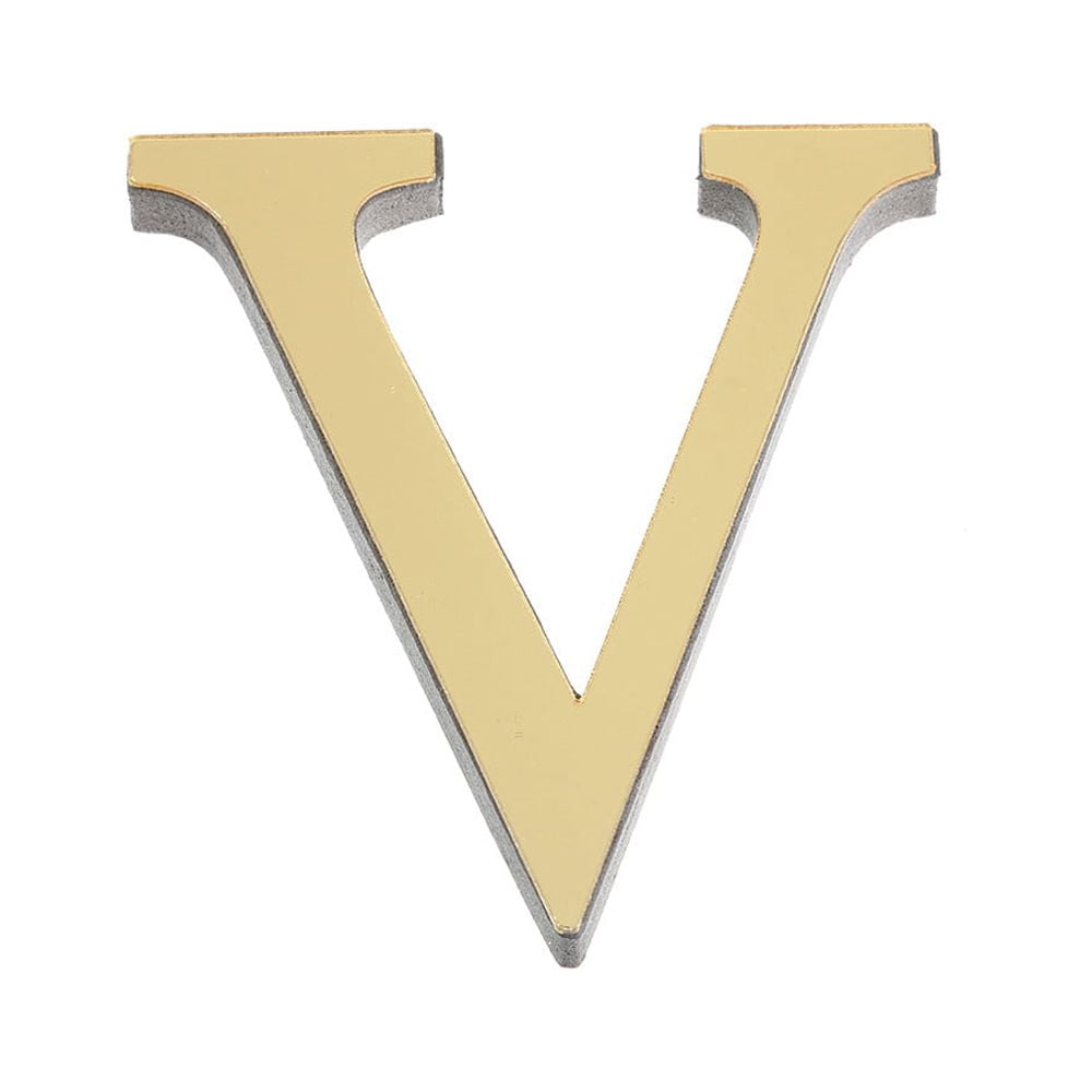 HavenCo Gold Decorative Letter V for Wall Hanging, Freestanding ...