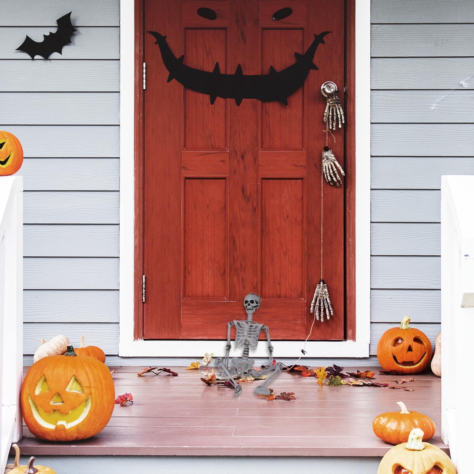 HavenCraft Posable Halloween Decor Halloween Skeleton Life Size Full ...