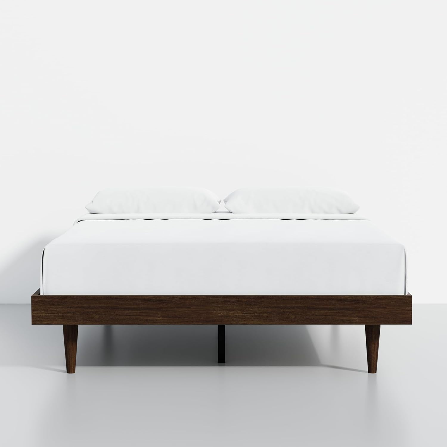 HavenWood Modern Solid Wood Platform Bed Base with Inset Wood Legs– No ...