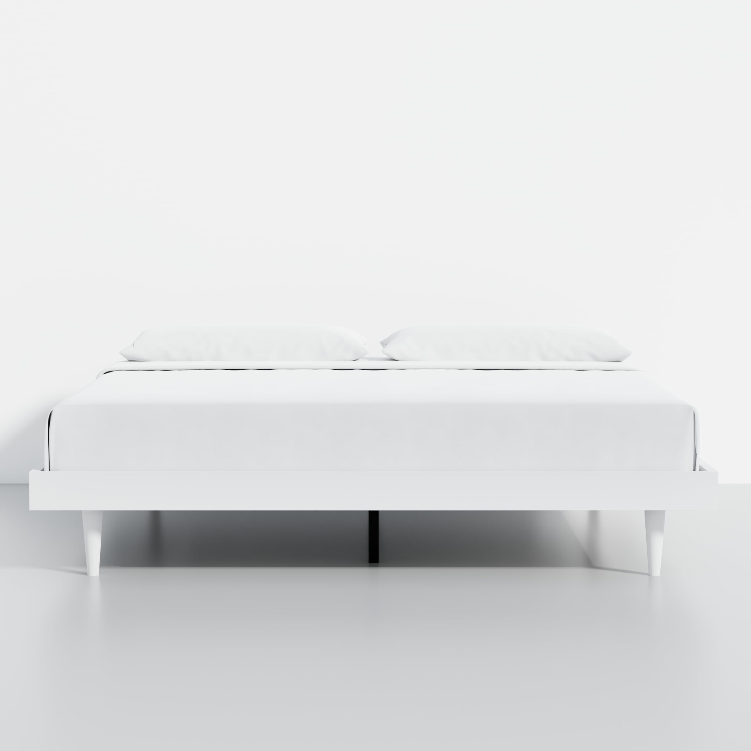 HavenWood Modern Solid Wood Platform Bed Base with Inset Wood Legs – No ...