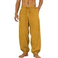 Havenre Men's Linen Joggers Summer Beach Lightweight Drawstring High ...