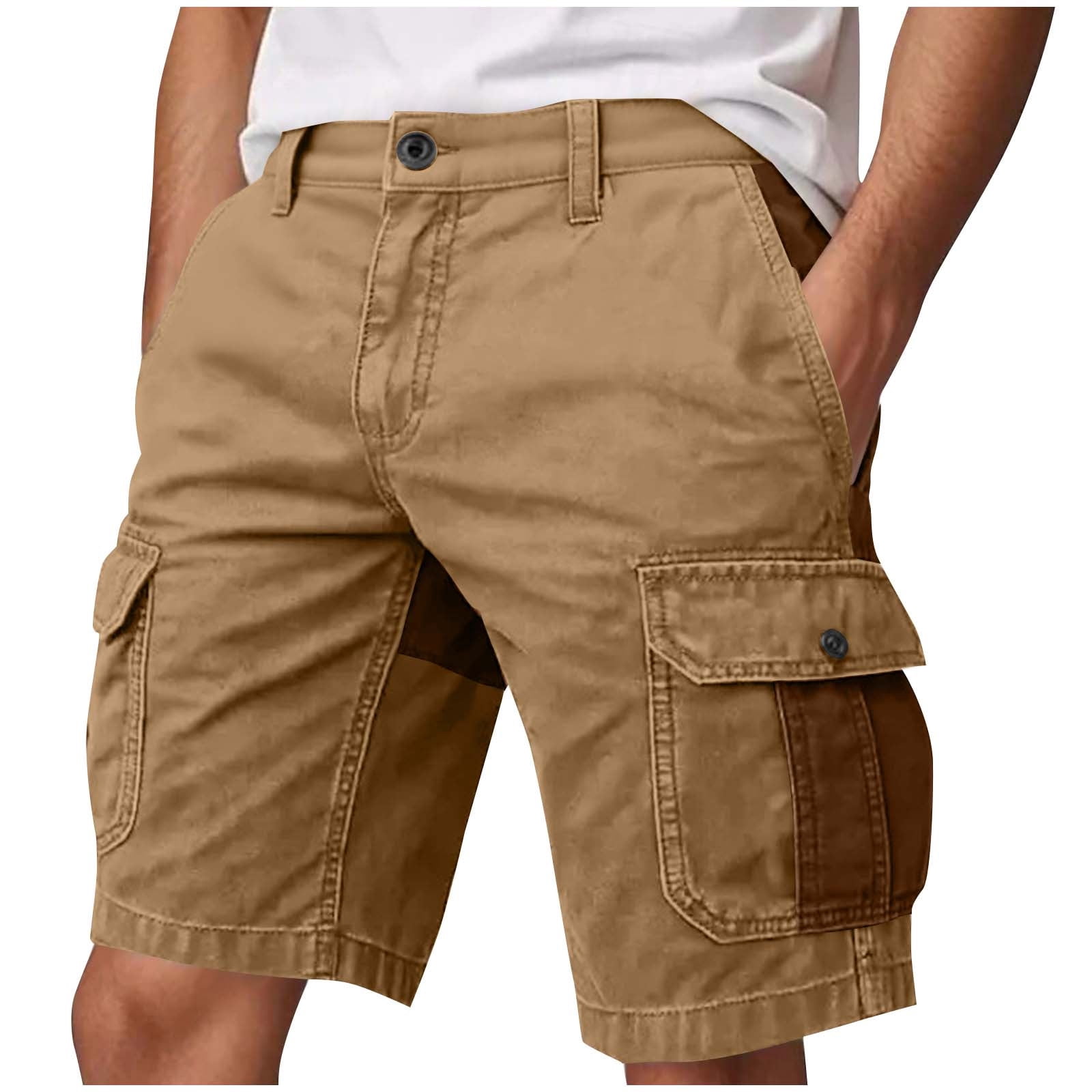 Havenre Mens Fashion Cargo Shorts Lightweight Casual Button Elastic ...