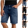 Havenre Mens Jean Shorts Casual Slim Fit Denim Shorts Stretch Skinny ...