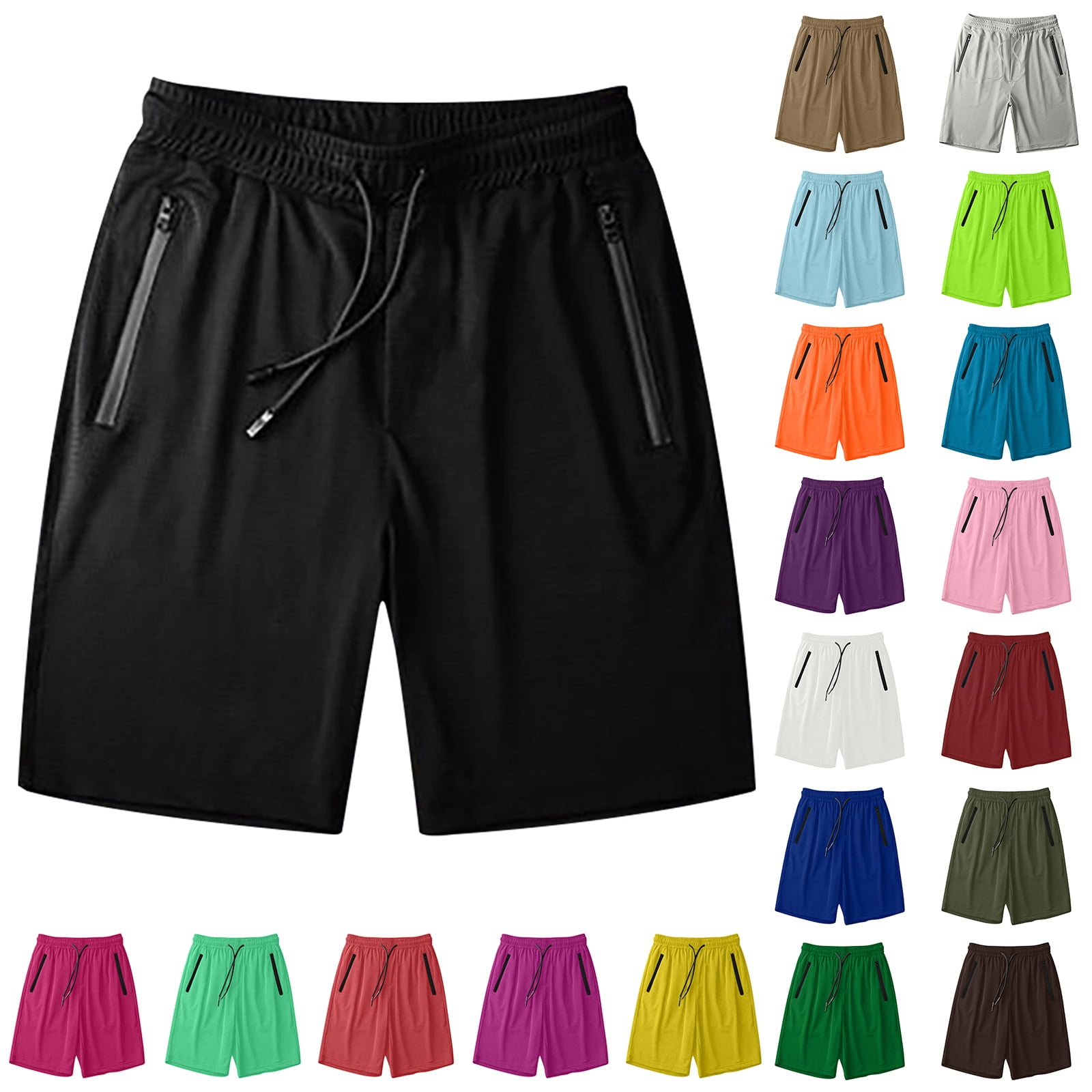 Havenre Mens Running Shorts Summer Quick Dry Lightweight Drawstring Elastic Waist Athletic ...