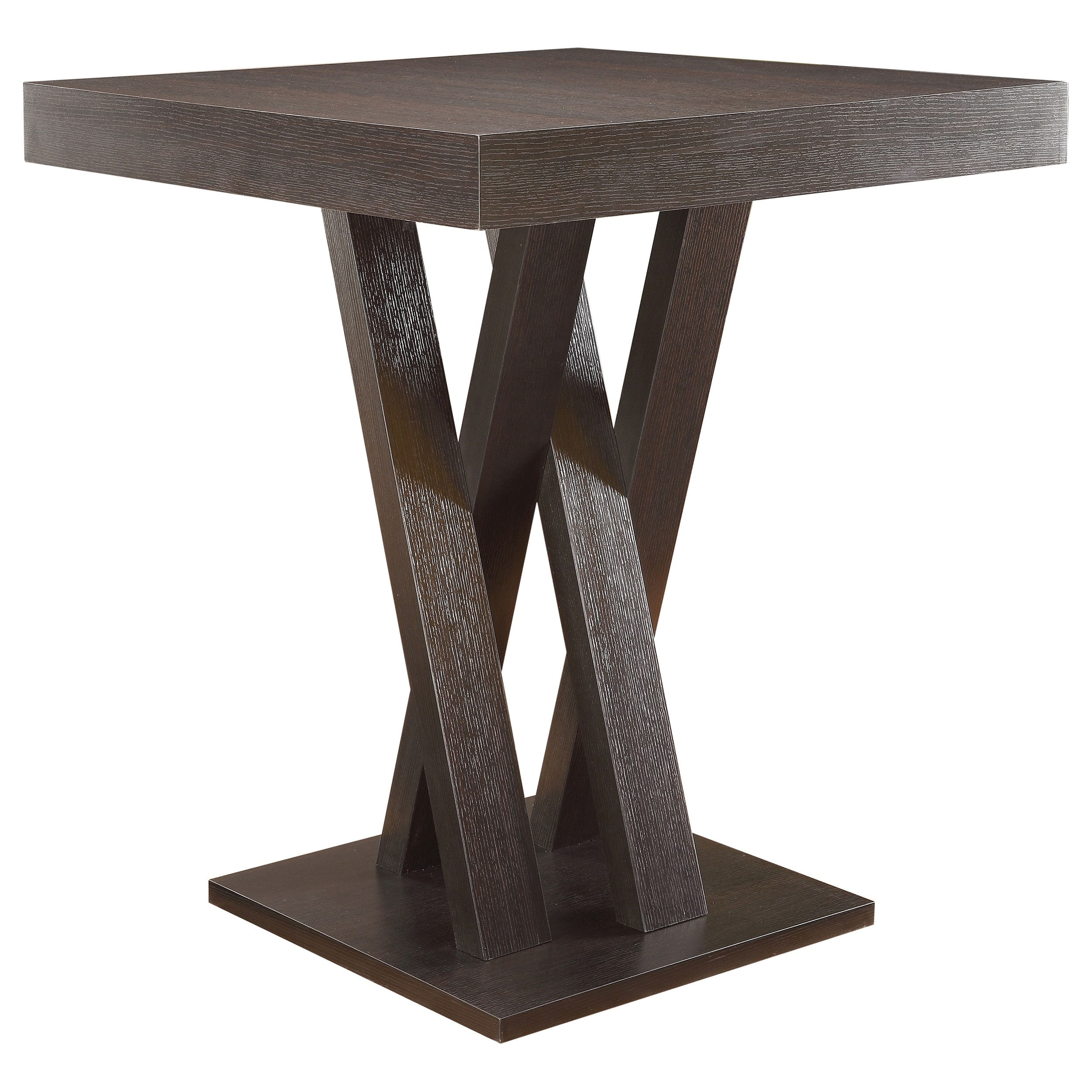 Havenside Home Atlantic Brown Cross-brace Bar Table - Walmart.com