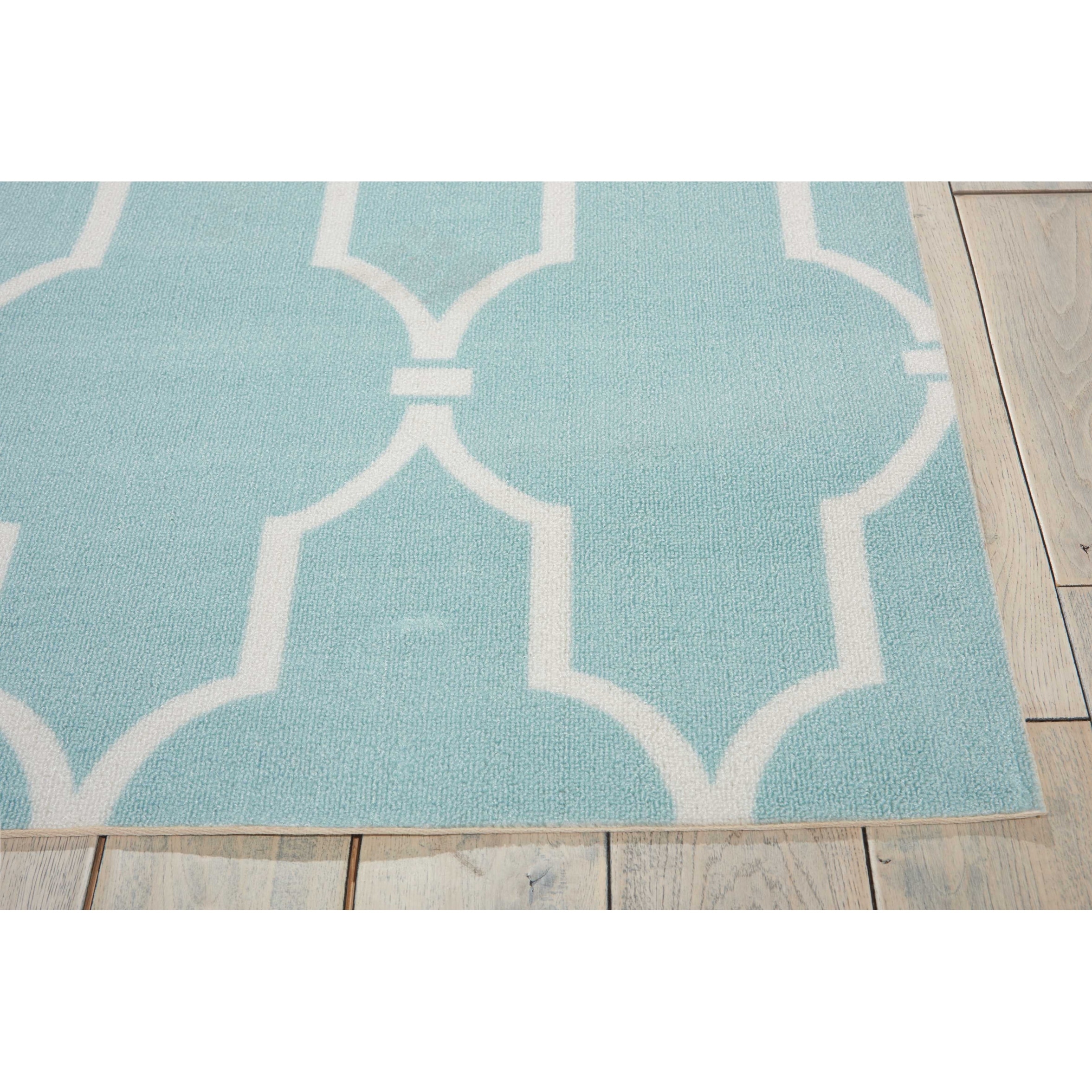 Havenside Home New Bedford Indoor/ Outdoor Rug by Aqua 4'4" x 6'3 ...