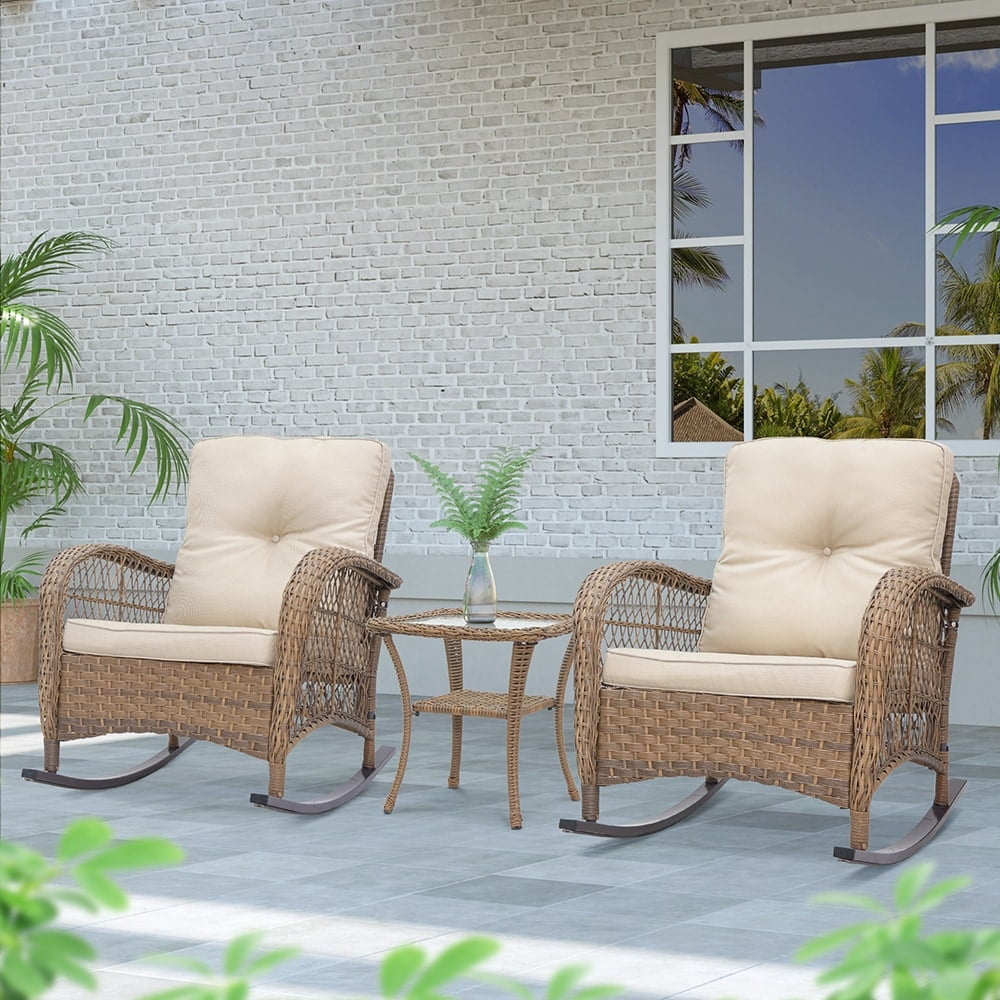 Havenside Home Scammon Bay 3-piece Wicker Rocker Conversation Set by ...
