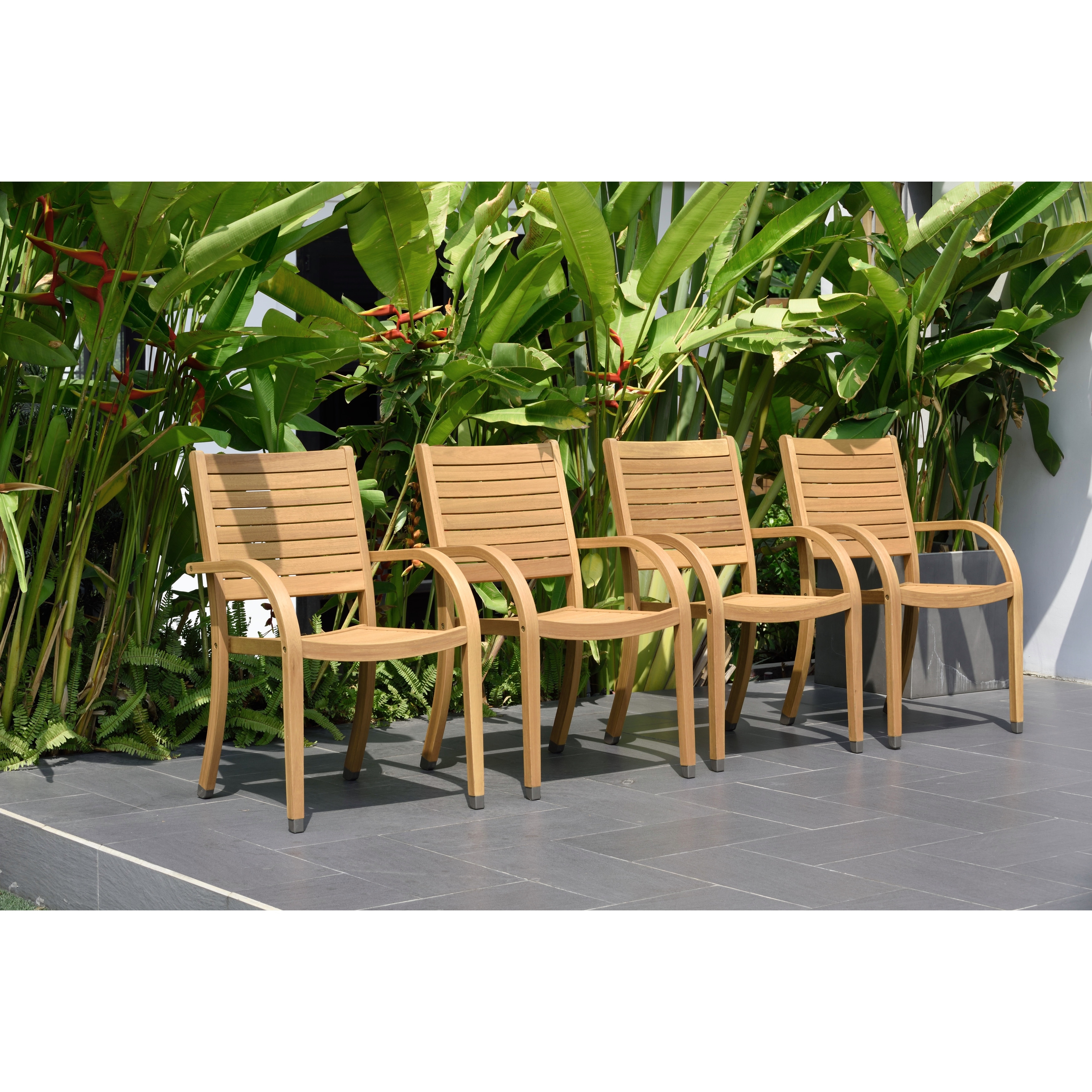 Havenside Home Tottenville Outdoor Patio FSC Certified Wood Stackable ...