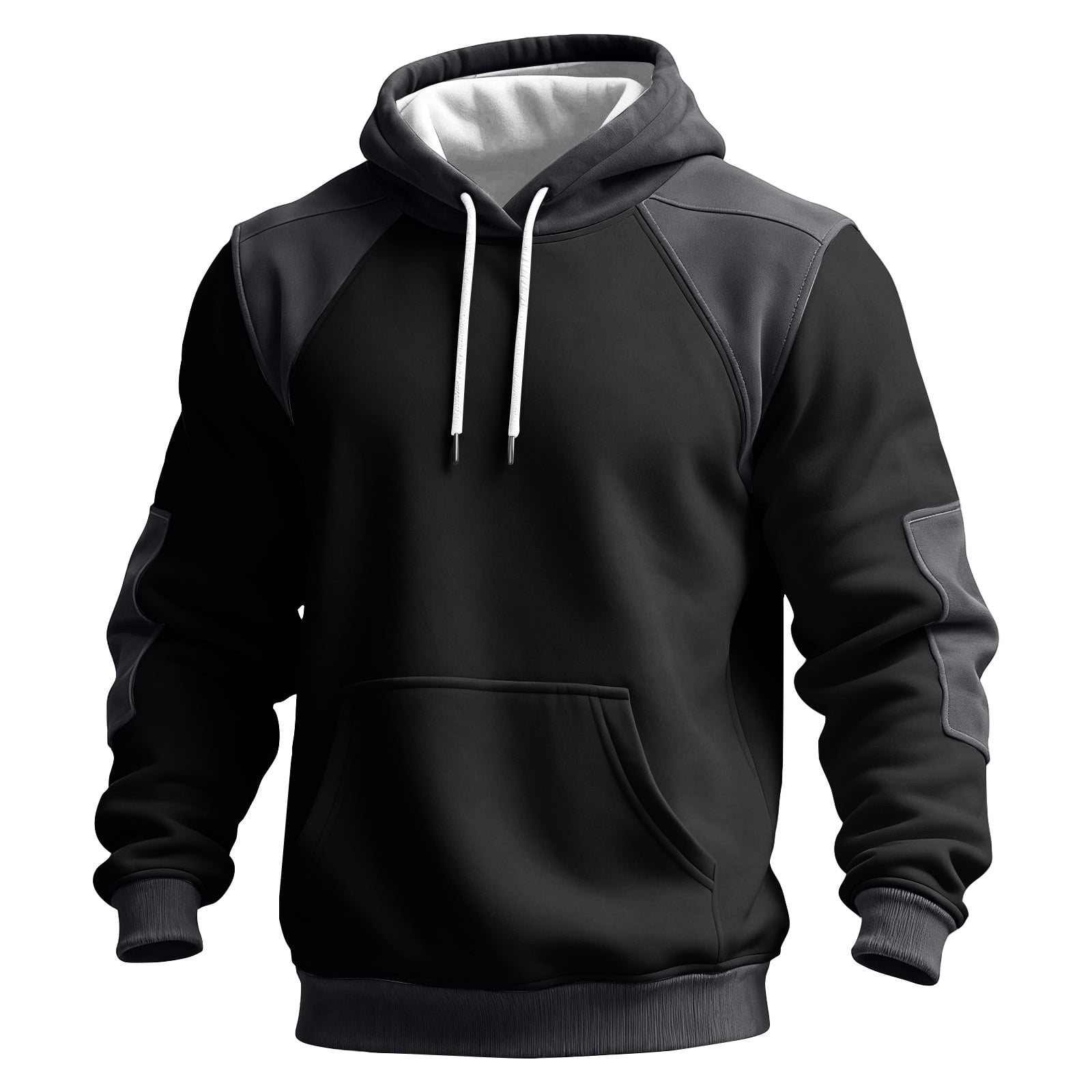 Havenx Mens Heavy Weight Hoodies Patchwork Color Block Sweatshirt Long ...