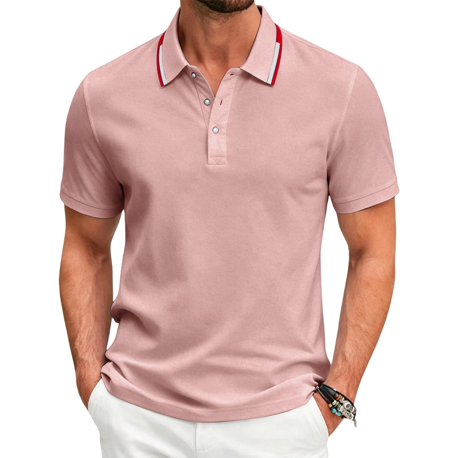 Havenx Polo Shirts for Men Short Sleeve Button Down Polo Shirts ...