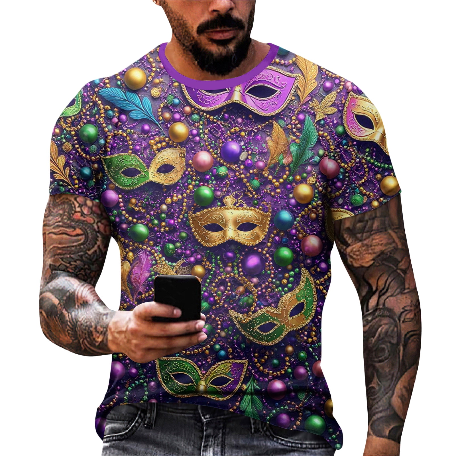 Havenx Sweater Dress for Men Crewneck Carnival Printed Sweatshirts ...