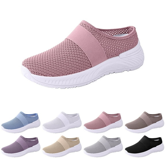 Havenx Women's Mesh Slippers Slip on Mules Clogs Fashion Breathable ...