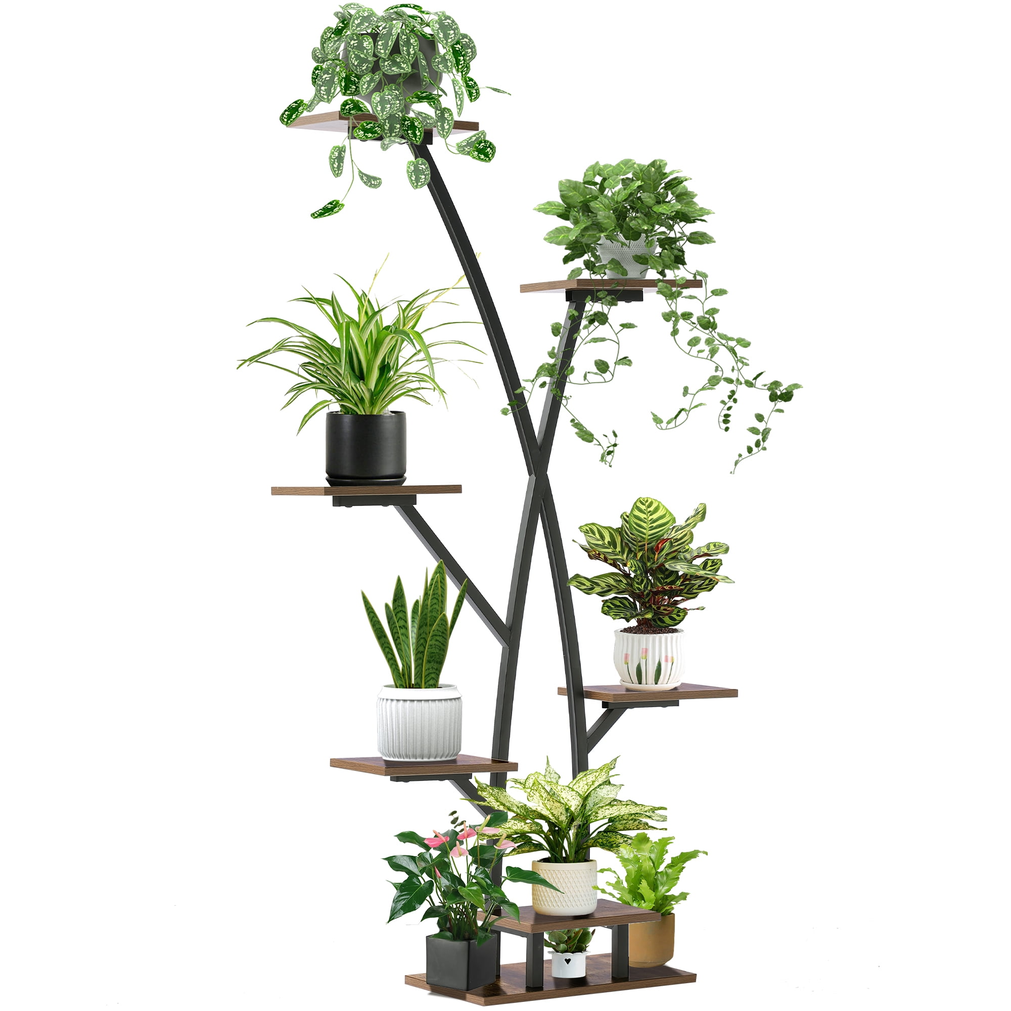 Haverchair Plant Stand Shelf Indoor with Grow Lights, 7 Tiered Corner ...