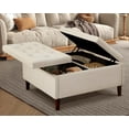 Haverchair Square Tufted Ottoman with Storage - 35.5" Large Lift-Top ...