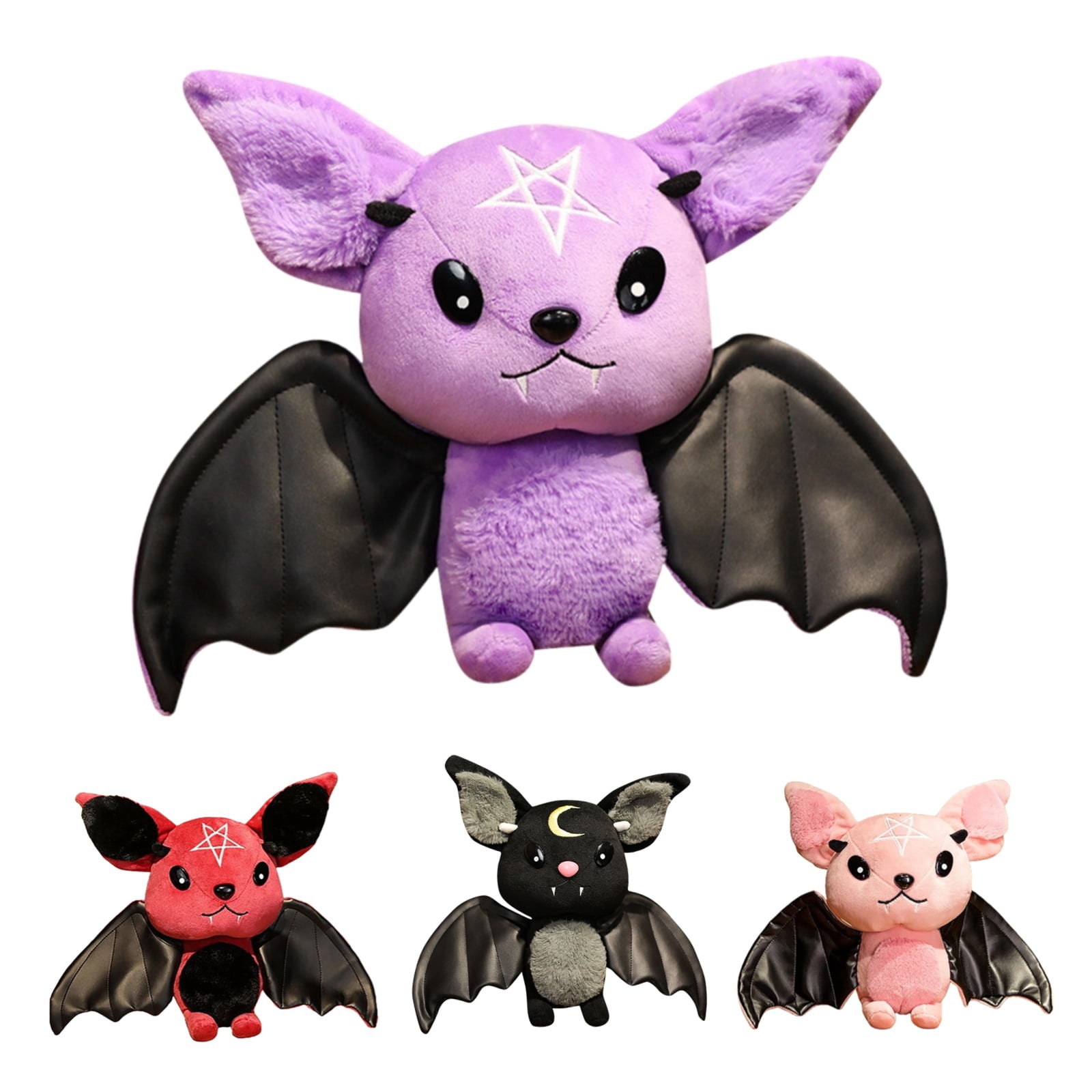 Havghivg 11.81 Inch Stuffed Animal Bat,Halloween Plush Cartoon Bat Gray ...