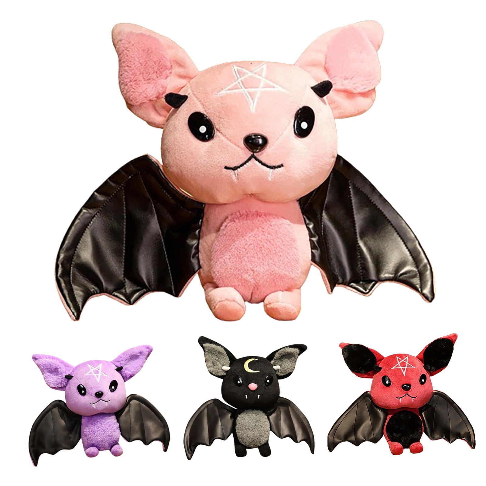 Havghivg 11.81 Inch Stuffed Animal Bat,Halloween Plush Cartoon Bat Gray ...