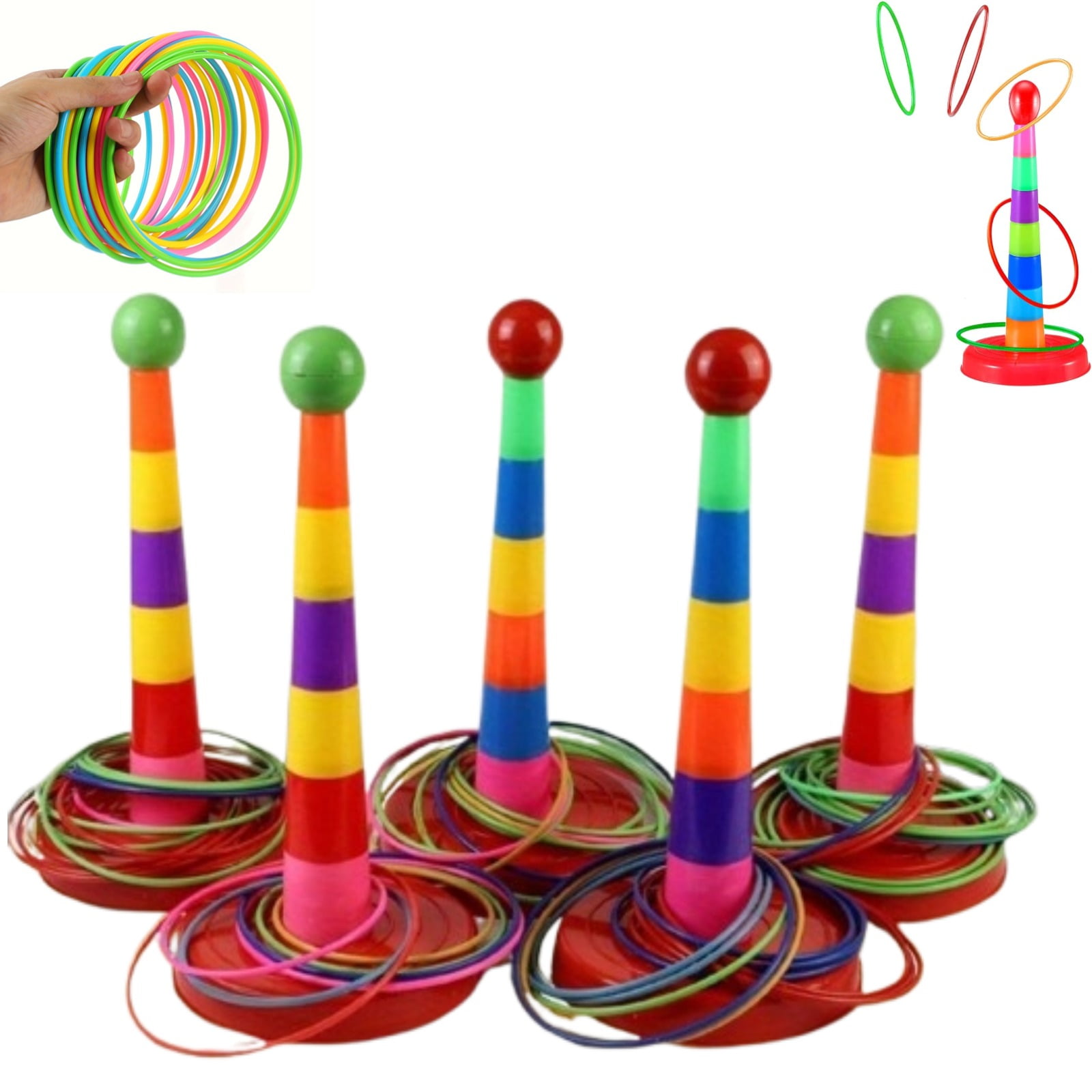 Havghivg 5 Pack Throwing Game Set Ring Toss Games Track & Field ...