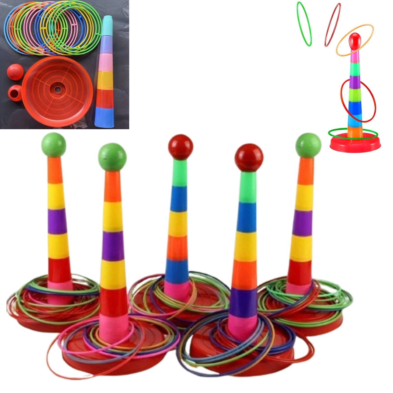 Havghivg 5 Pack Throwing Game Set Ring Toss Games Track & Field ...