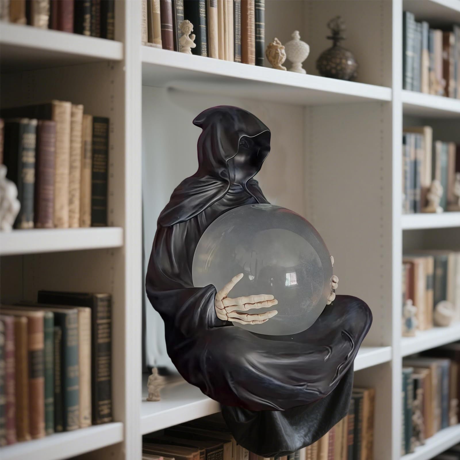 Havghivg The Death God's Crystal Ball Gothic Figurine with Light-Up ...