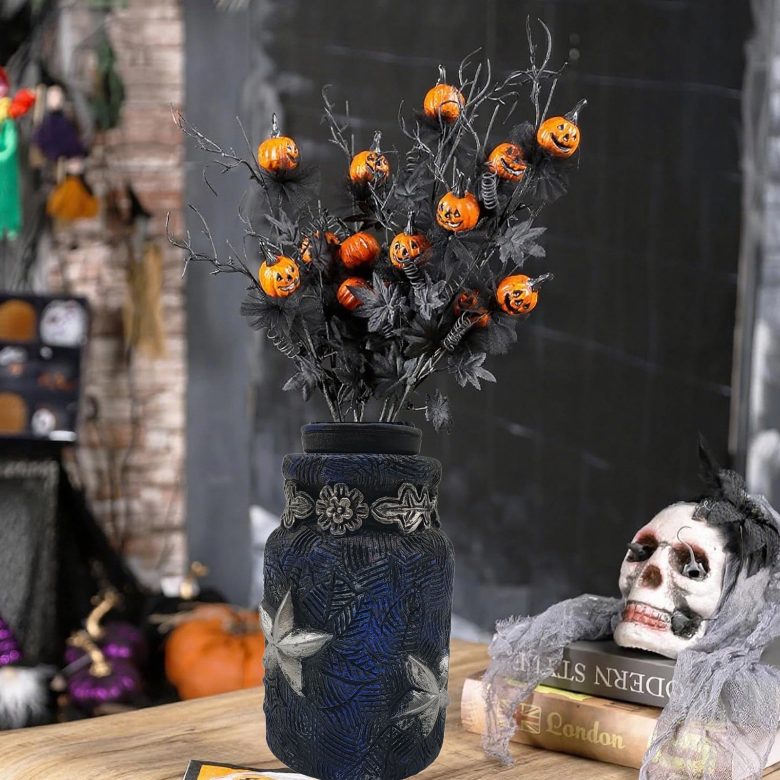 Havghivg Halloween Decoration Indoor, 4 Pack Haunted House Decor ...