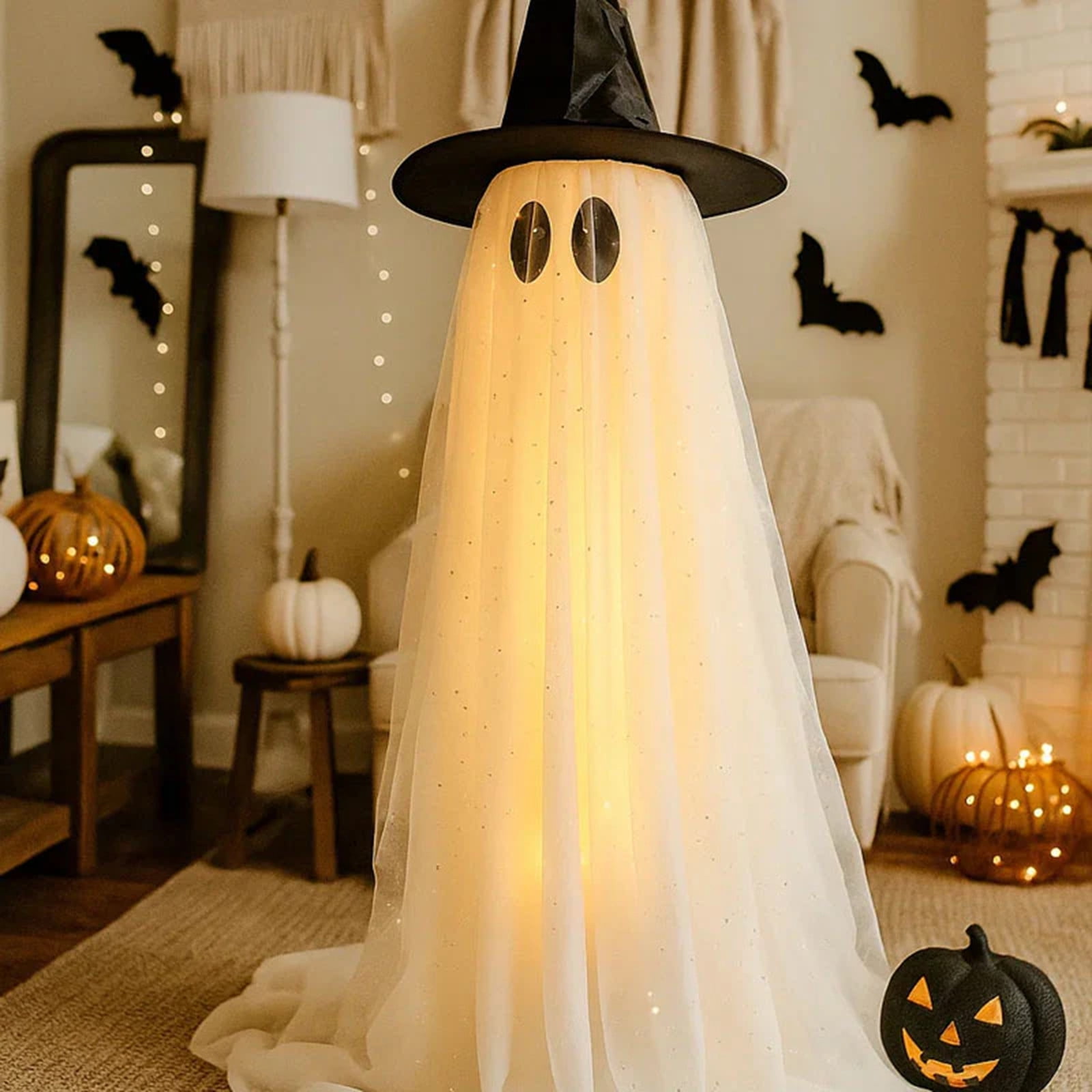 Havghivg Halloween Decorations Outdoor - Light Up Spooky Ghosts ...